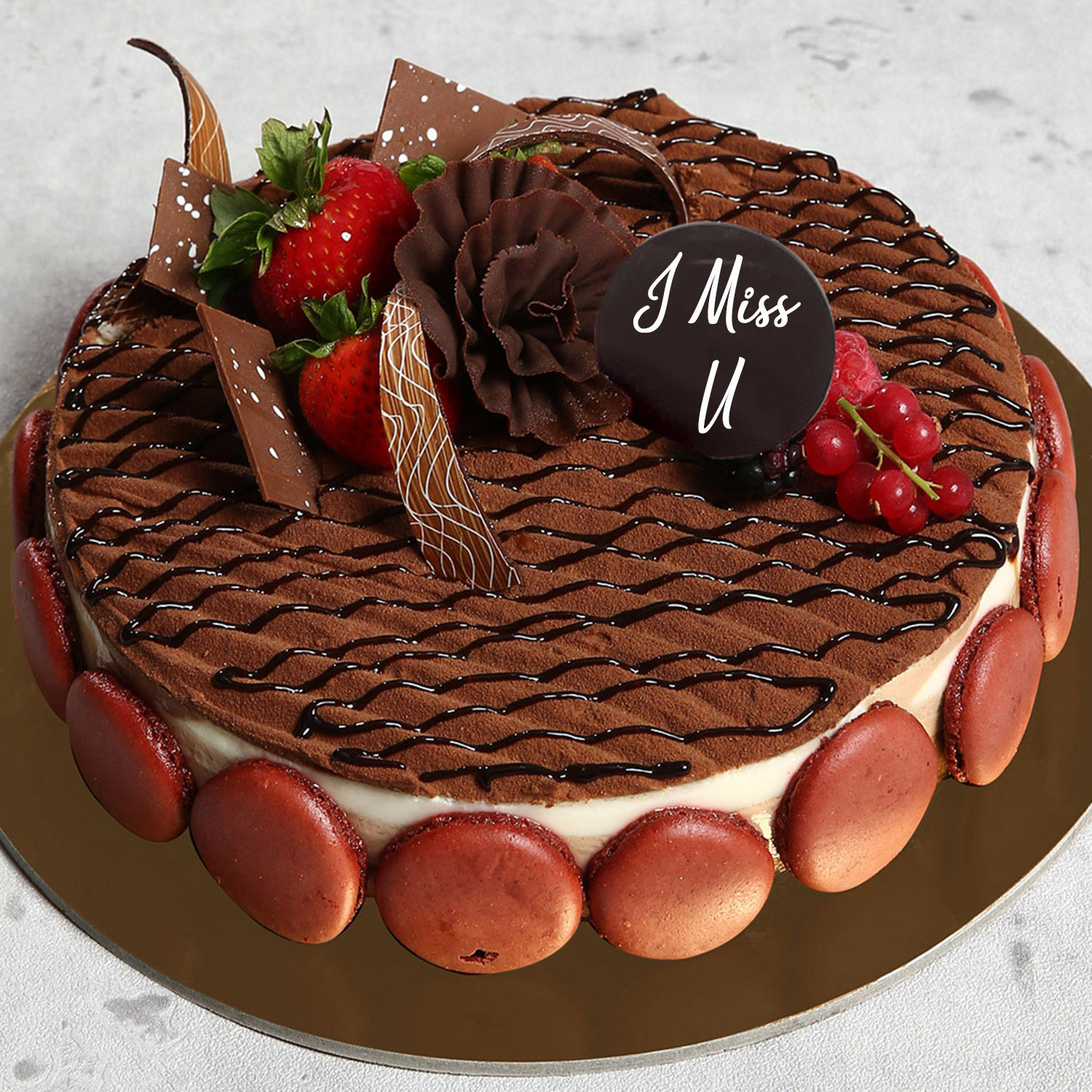 Online Miss You Chocolate Cake One Kg Gift Delivery in Oman - FNP