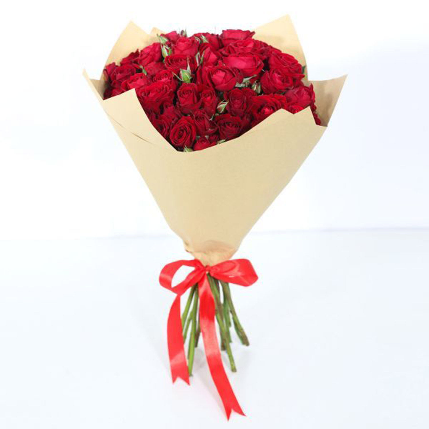 Online 10 Stems Of Red Spray Roses Bouquet Gift Delivery in Qatar - FNP