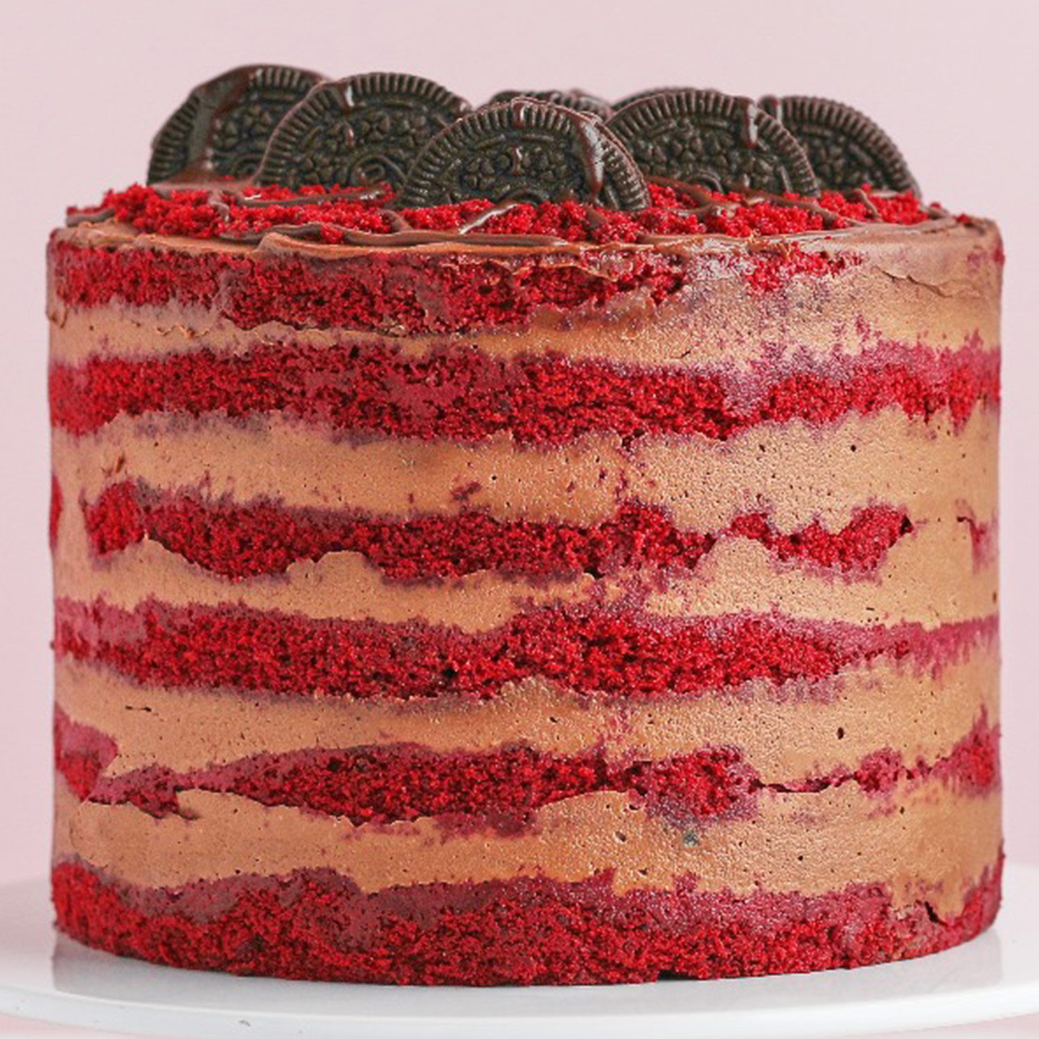 Online Double Height Red Velvet Oreo Crunch Cake Gift Delivery in Qatar ...